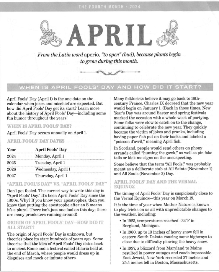 All About the Month of April – TUTORING YOU